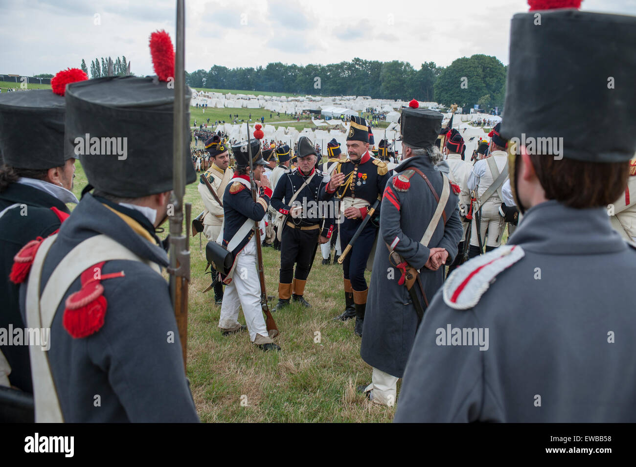Spectacular reenactment of the Battle of Waterloo on the original ...