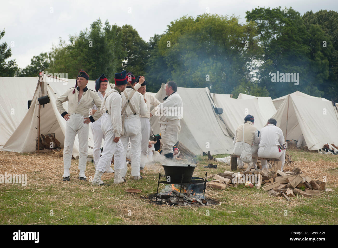 Spectacular reenactment of the Battle of Waterloo on the original ...