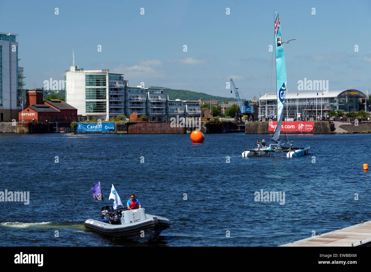 Extreme Sailing event, Cardiff Bay, Cardiff, Wales, UK Stock Photo - Alamy