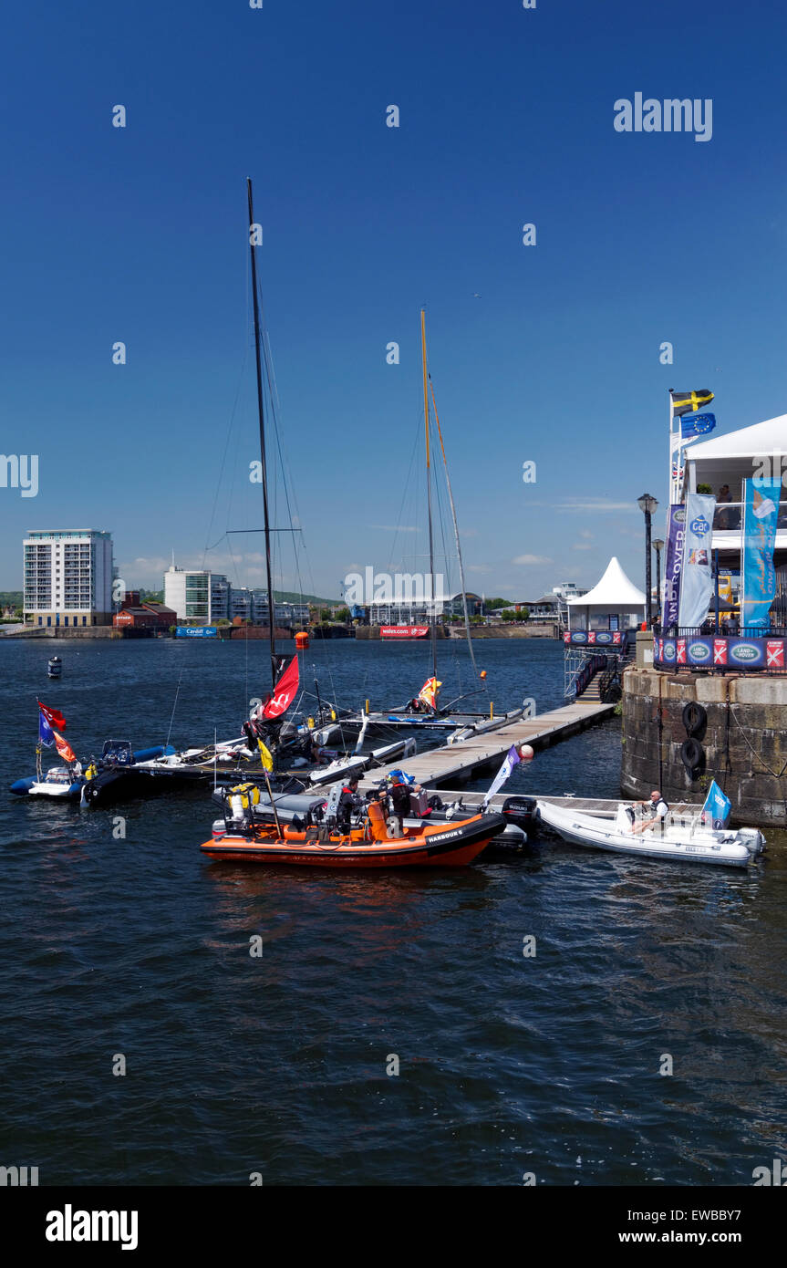 Extreme Sailing event, Cardiff Bay, Cardiff, Wales, UK Stock Photo - Alamy