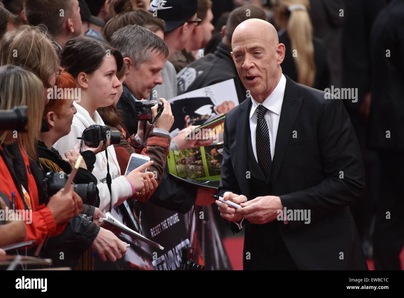 Berlin, Germany. 21st June, 2015. American actor J.K. Simmons attends ...
