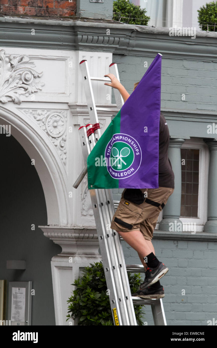 Wimbledon decorations hi-res stock photography and images - Alamy