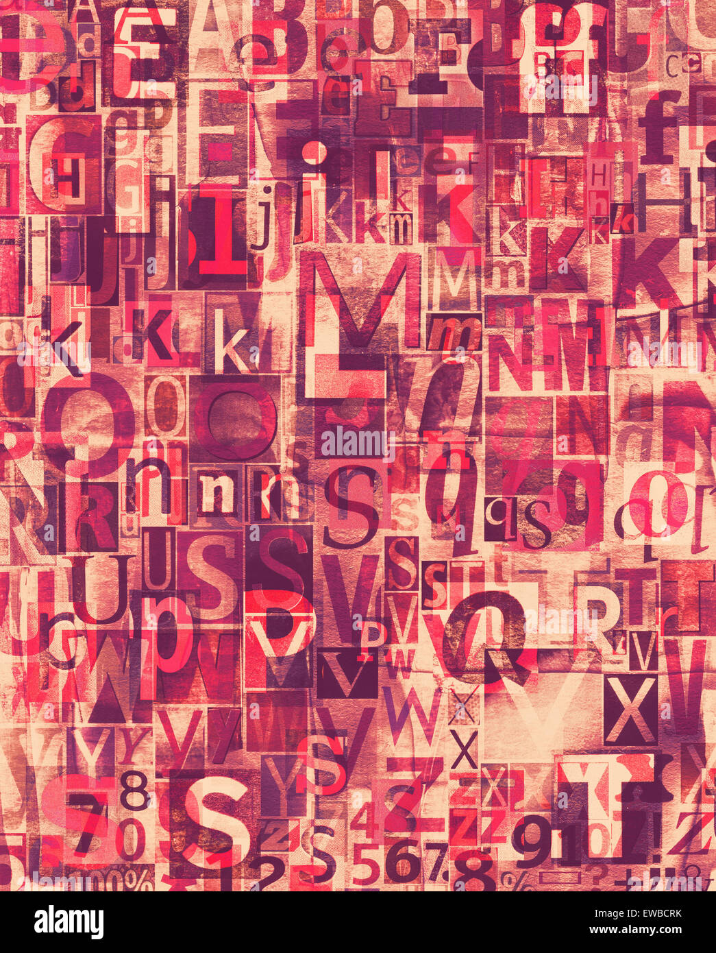 Newspaper print cuttings alphabet hi-res stock photography and images ...