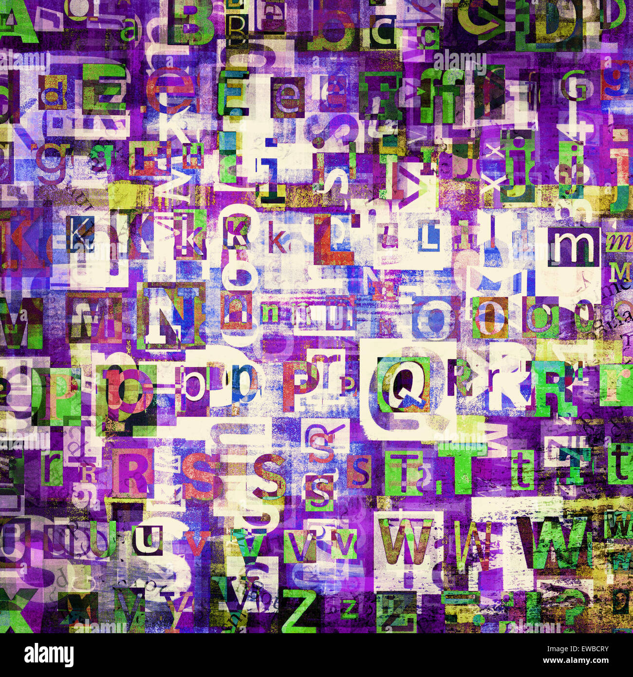 Newspaper print cuttings alphabet hi-res stock photography and images ...