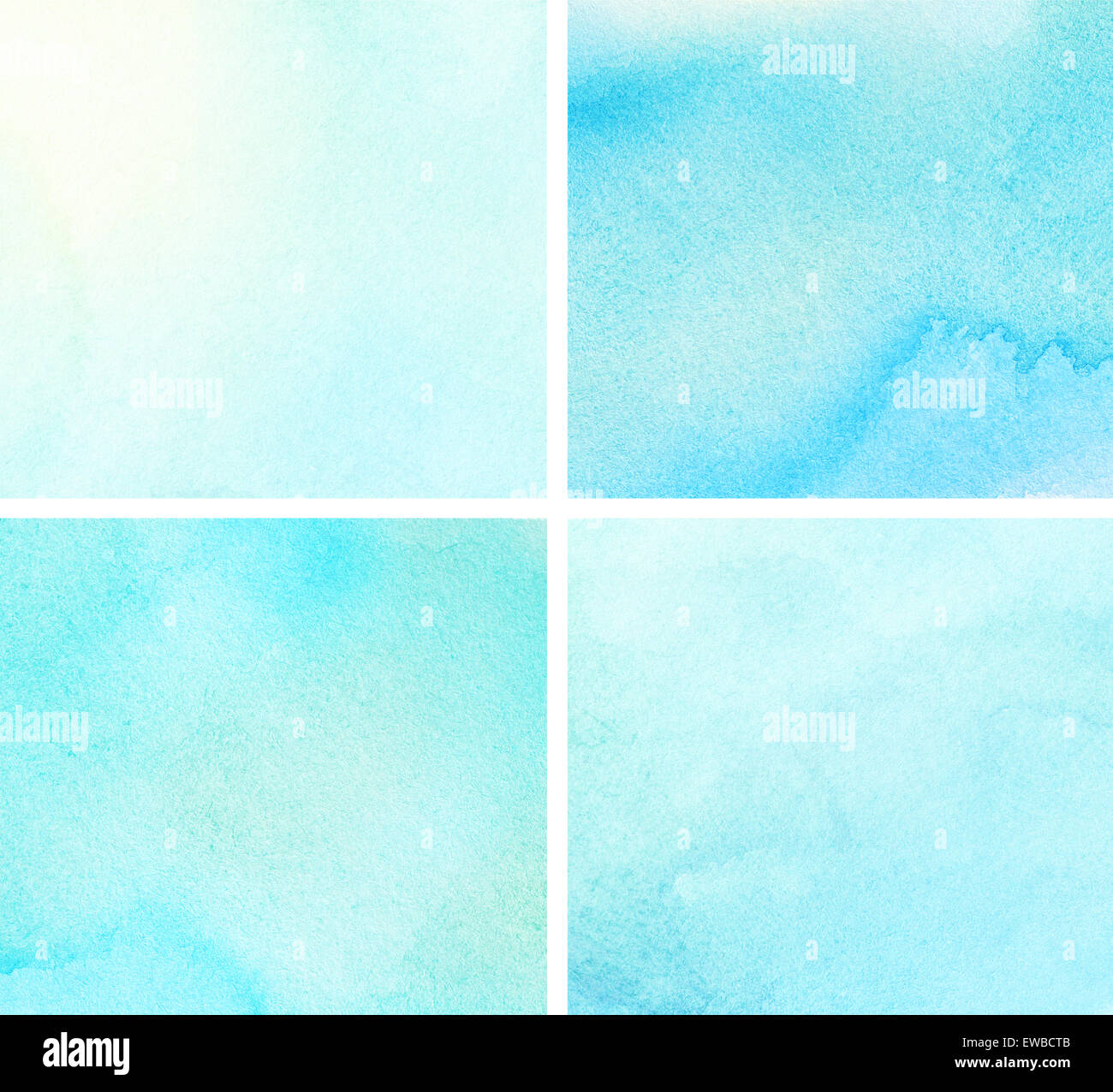 Set of blue watercolor gradient for your design Stock Photo - Alamy