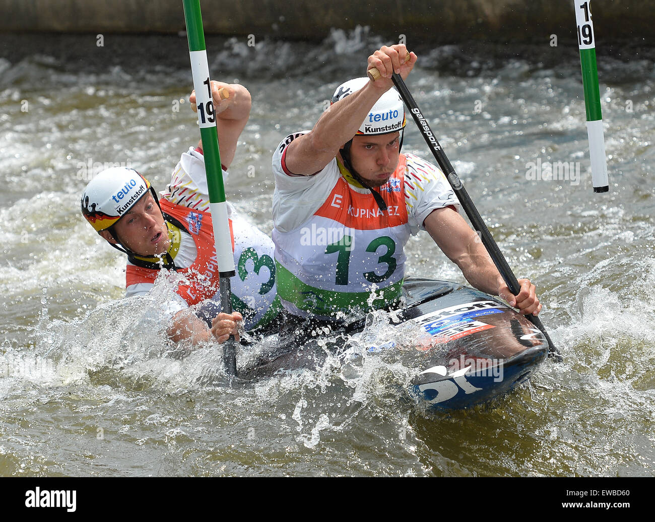 Prague, Czech Republic. 21st June, 2015. Robert Behling (front) and ...