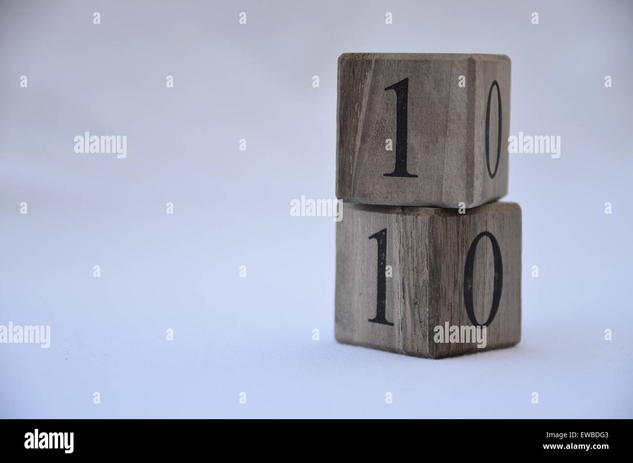 Numbers on wooden cubes Stock Photo - Alamy