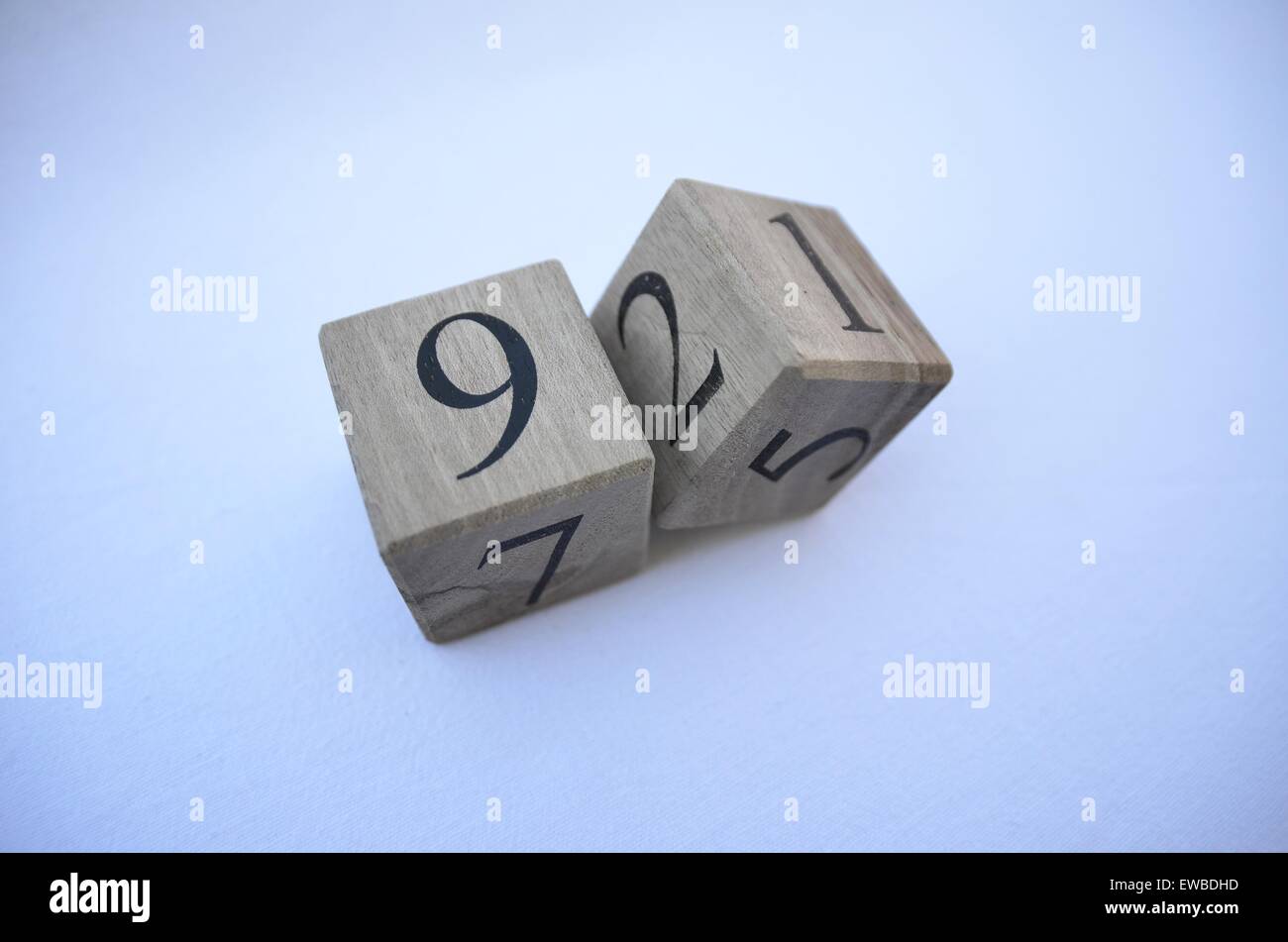 Numbers on wooden cubes Stock Photo - Alamy