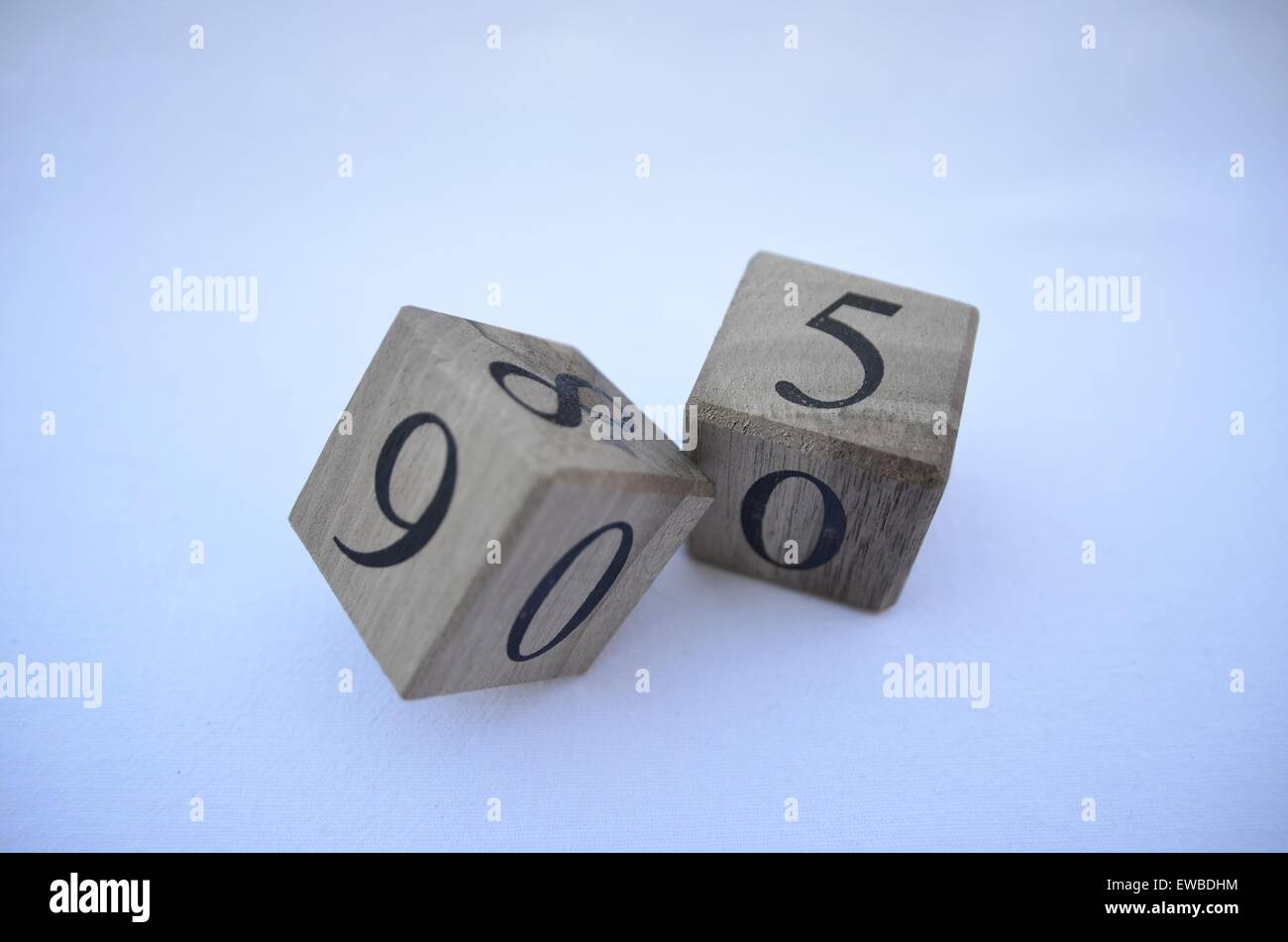 Numbers on wooden cubes Stock Photo - Alamy