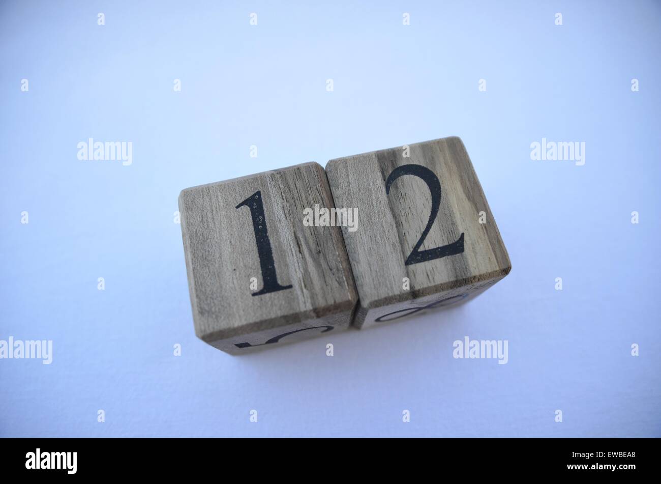 Numbers on wooden cubes Stock Photo - Alamy