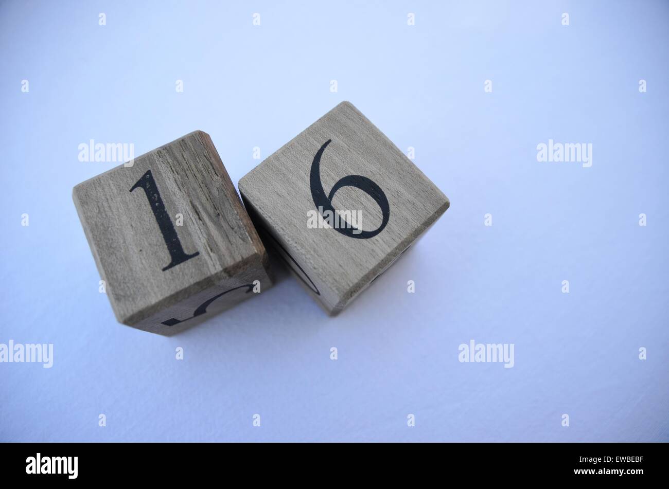 Numbers on wooden cubes Stock Photo - Alamy
