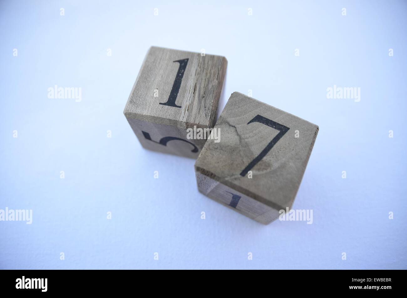 Numbers on wooden cubes Stock Photo - Alamy