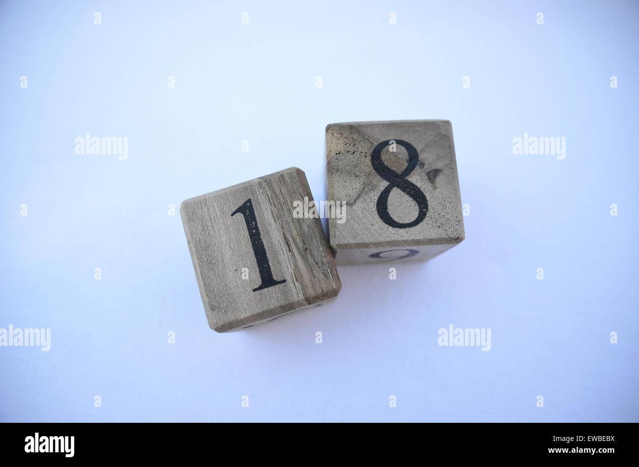 Numbers on wooden cubes Stock Photo - Alamy