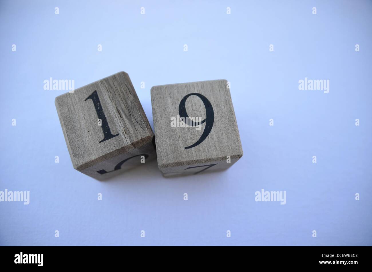 Numbers on wooden cubes Stock Photo - Alamy