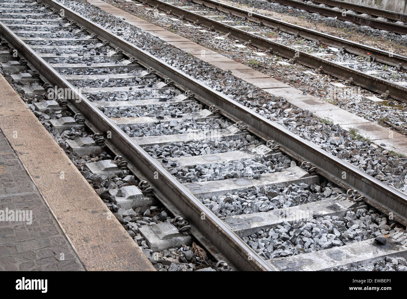 Close up of Railway Track Stock Photo - Alamy