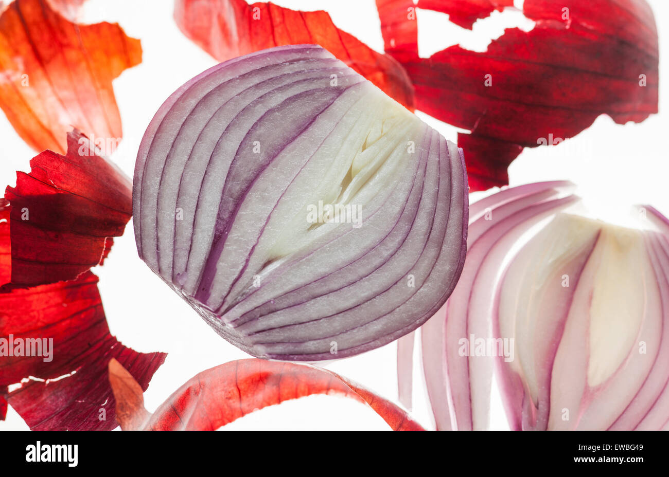 Sliced red onion Stock Photo - Alamy