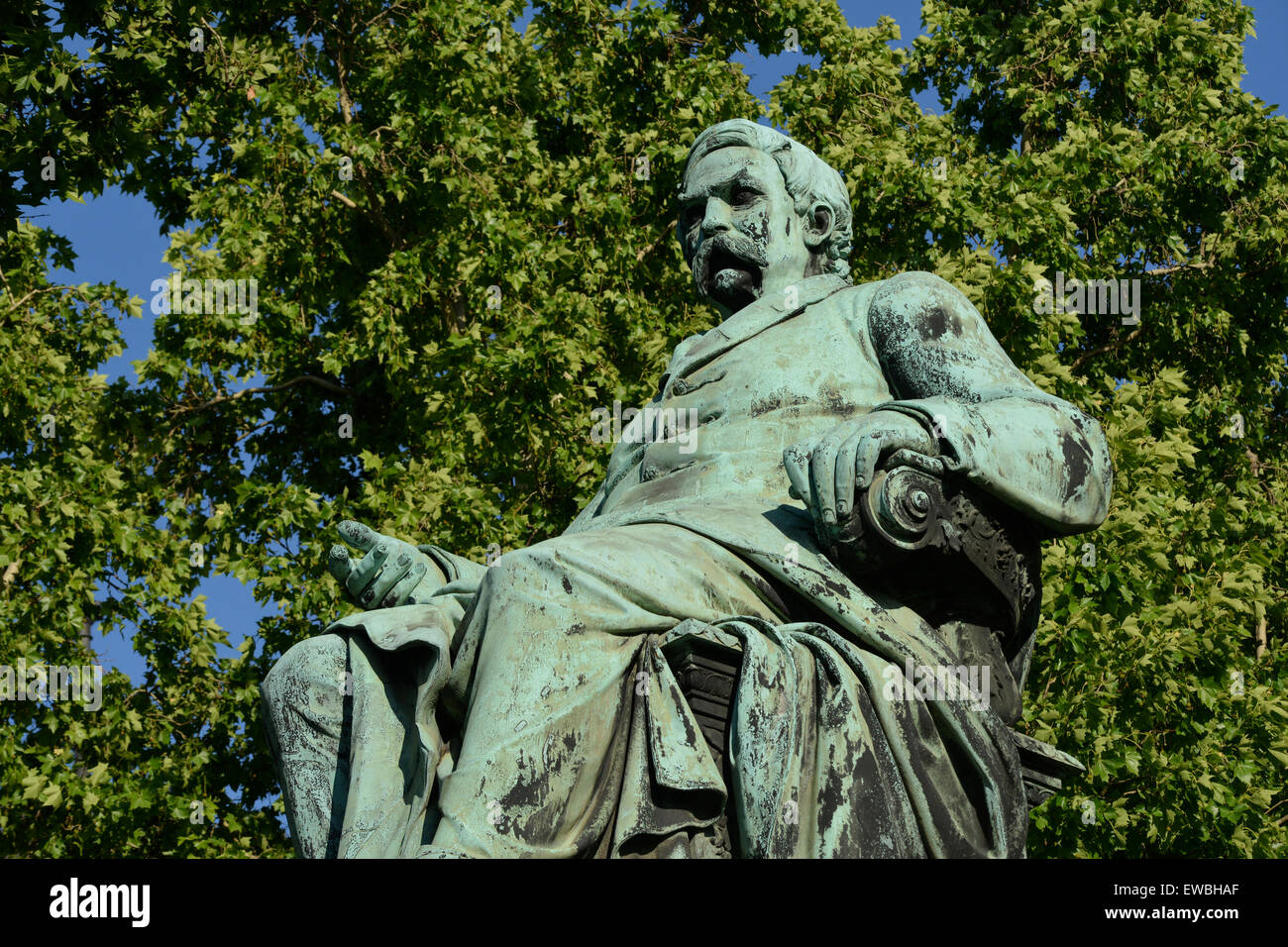 bronze statue of Ferenc Deak de Kehida ( 1803-1876 ), Hungarian ...