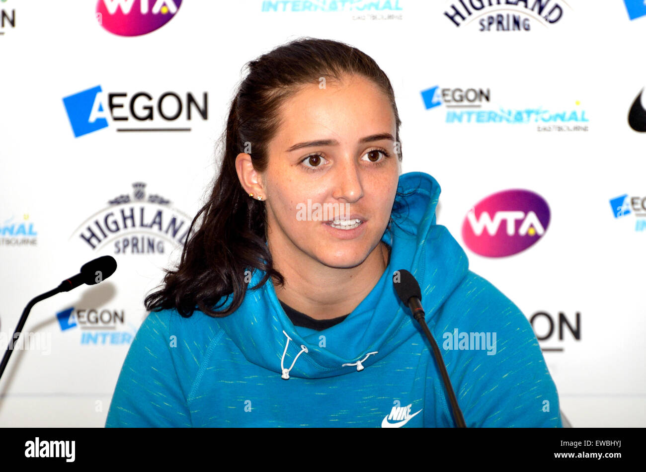 Laura Robson (Great Britain) in a press conference at Aegon ...