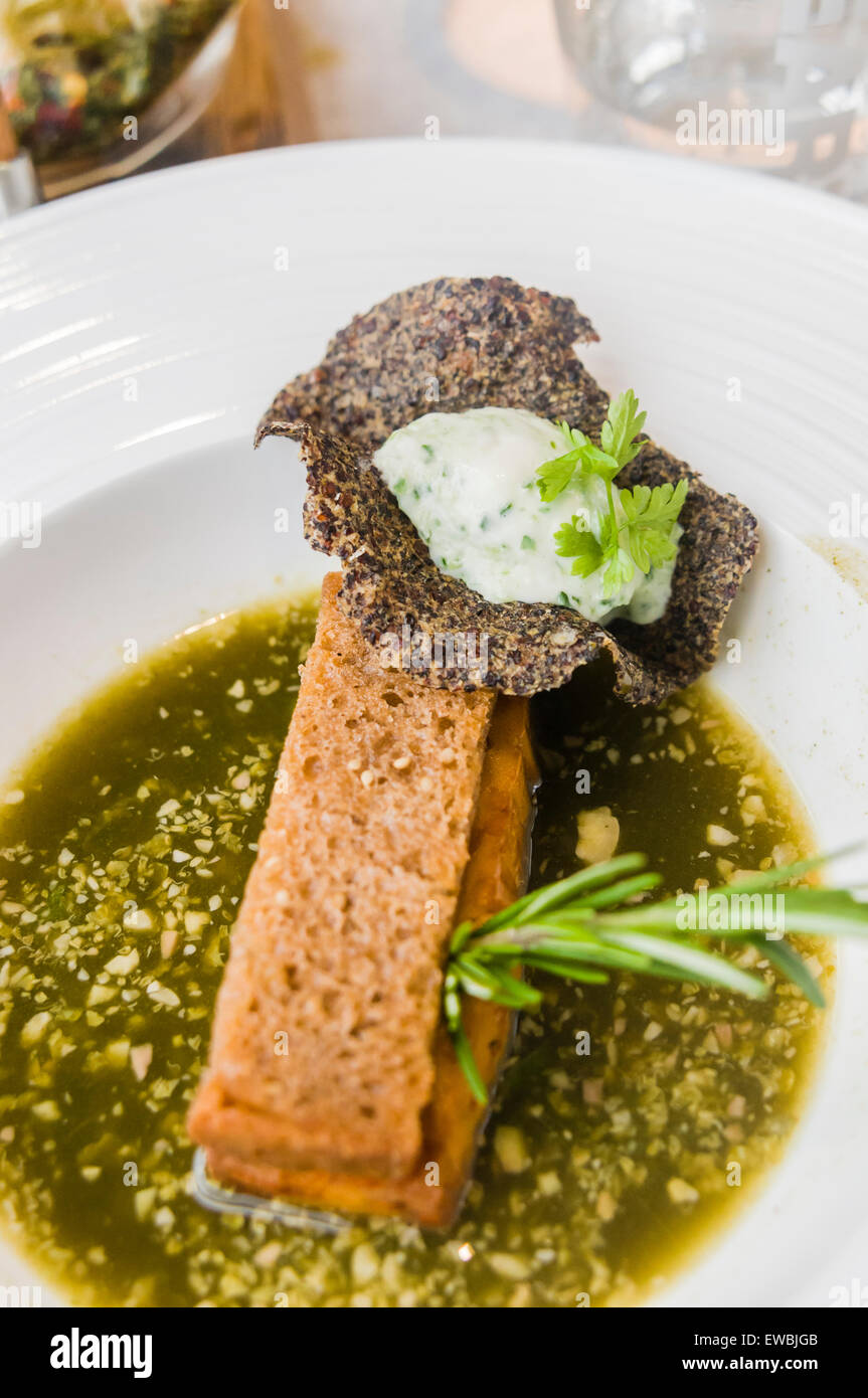 Savoury French toast 3.0, filled with Parmesan Royal, spring tapenade ...