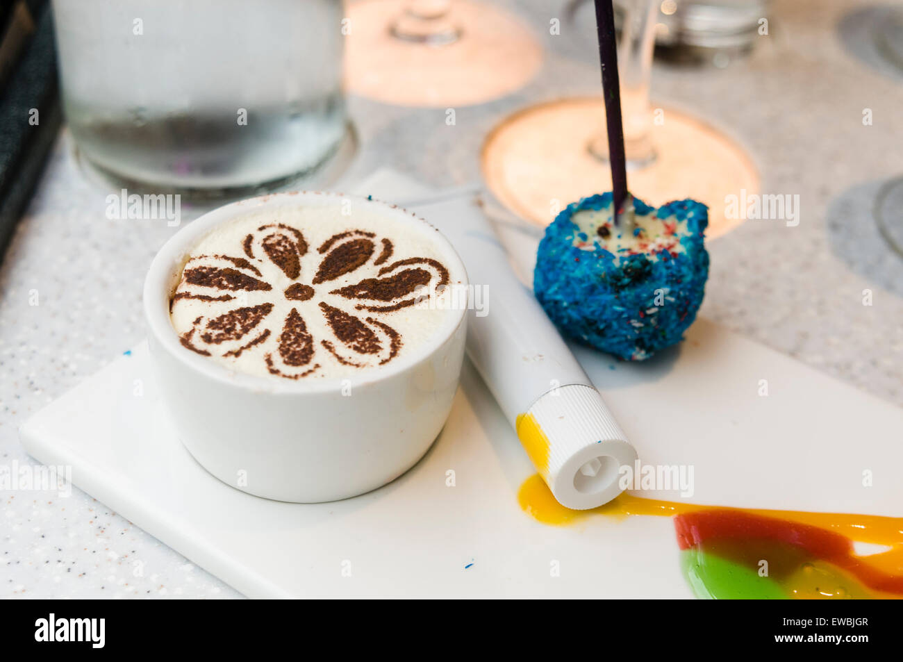 Inspired by an art gallery, dessert consists of an edible painter's ...