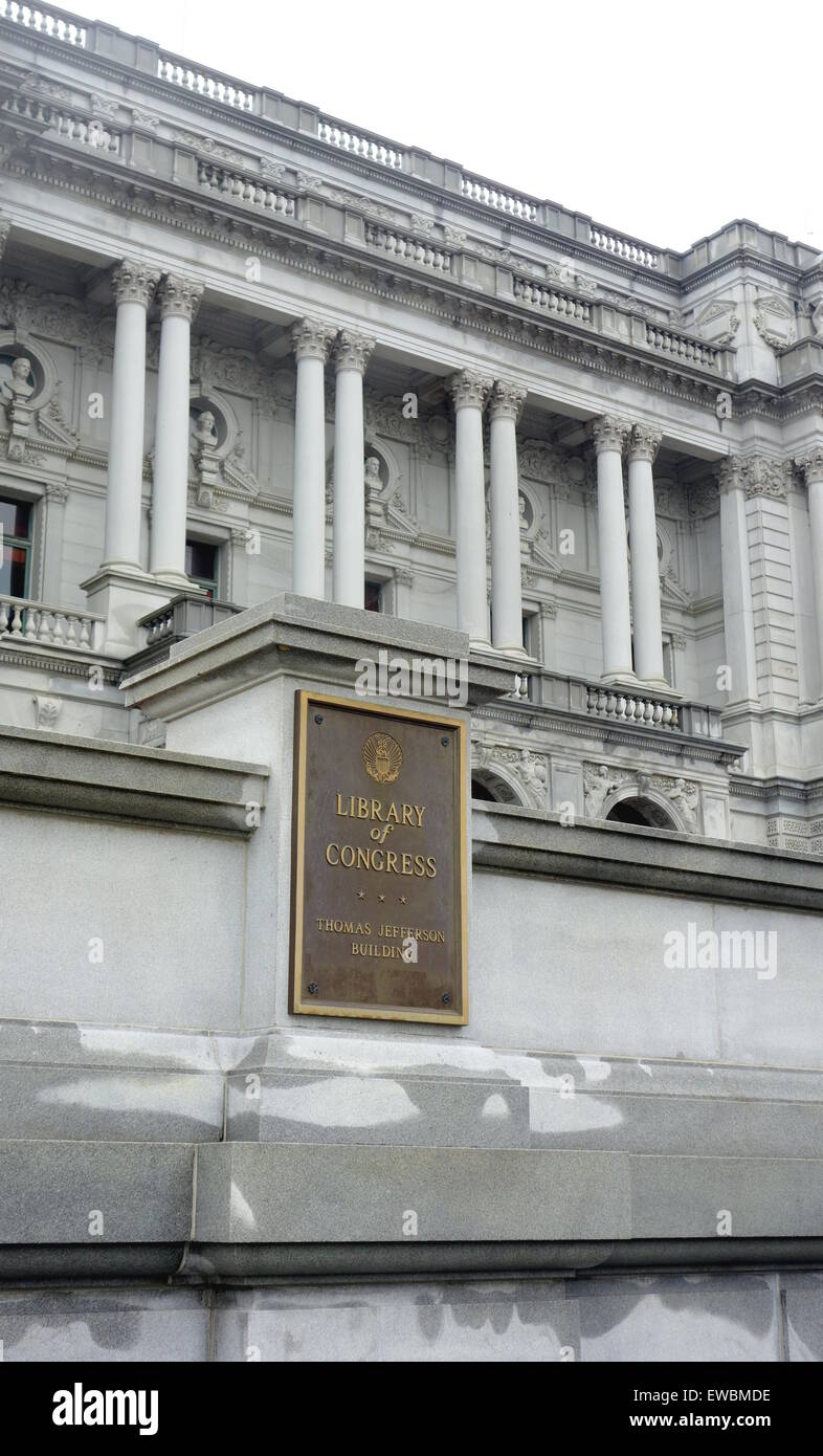 Library of Congress building facade in Washington DC Stock Photo - Alamy