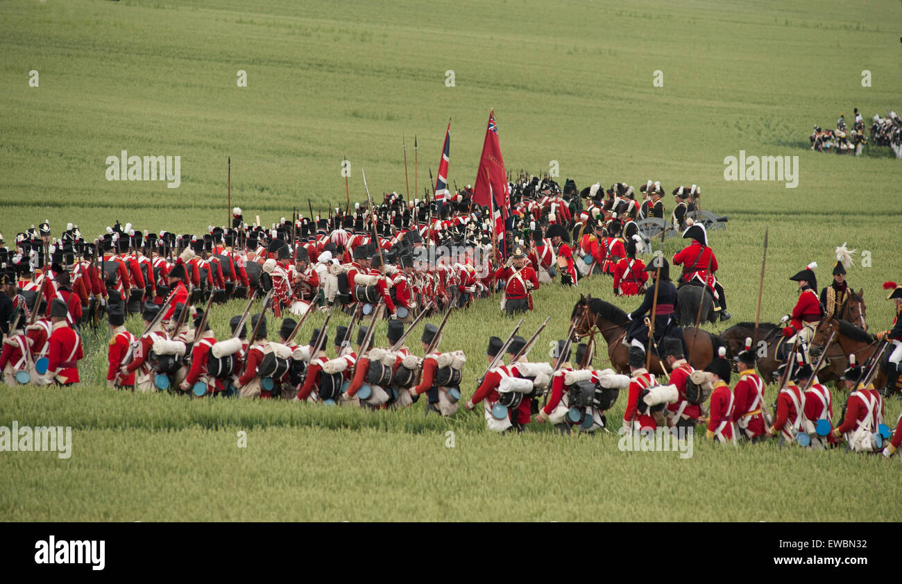 Spectacular reenactment of the Battle of Waterloo on the original ...