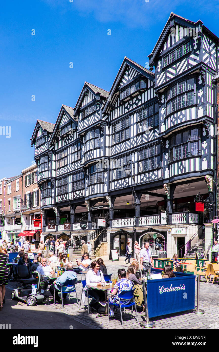Timber framed buildings of Chester, Cheshire, England, U.K Stock Photo ...