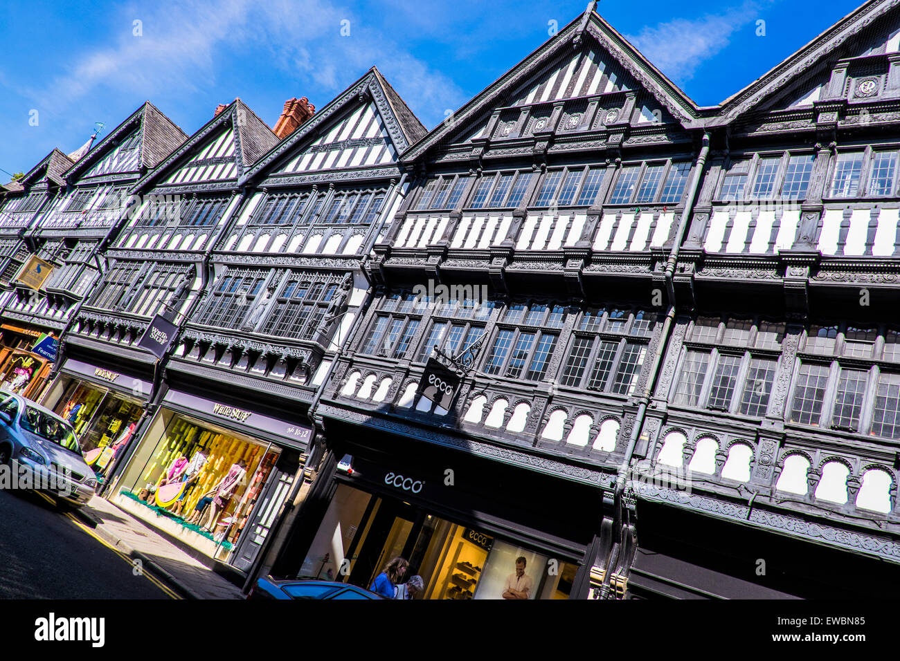 Timber framed buildings of Chester, Cheshire, England, U.K Stock Photo ...