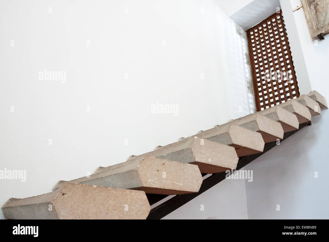 Stairs designed from Carlo Scarpa. Palermo, Sicily. Italy Stock Photo ...