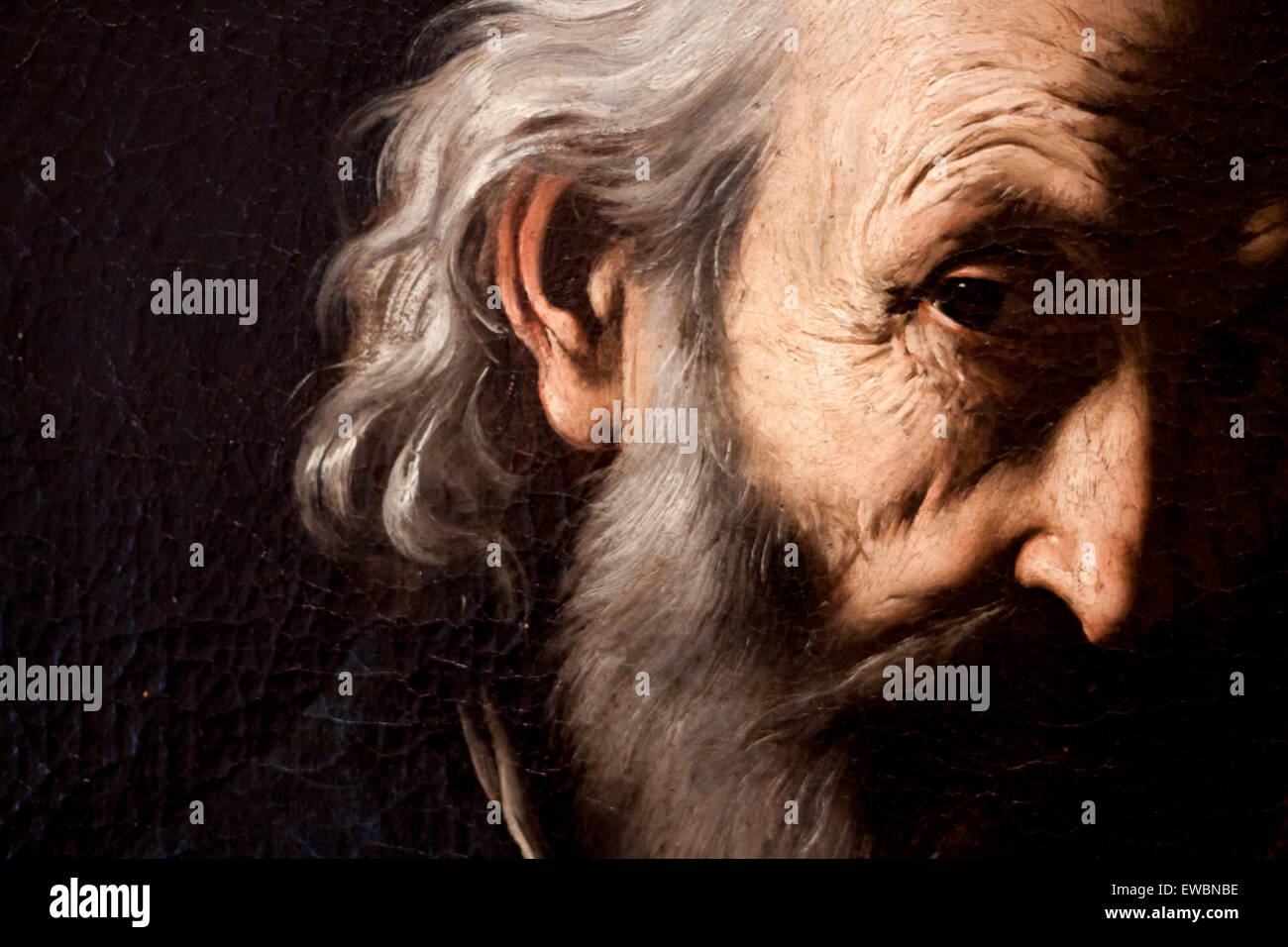 Portrait of Mosè painted from Pietro Novelli. Palermo, Sicily. Italy ...