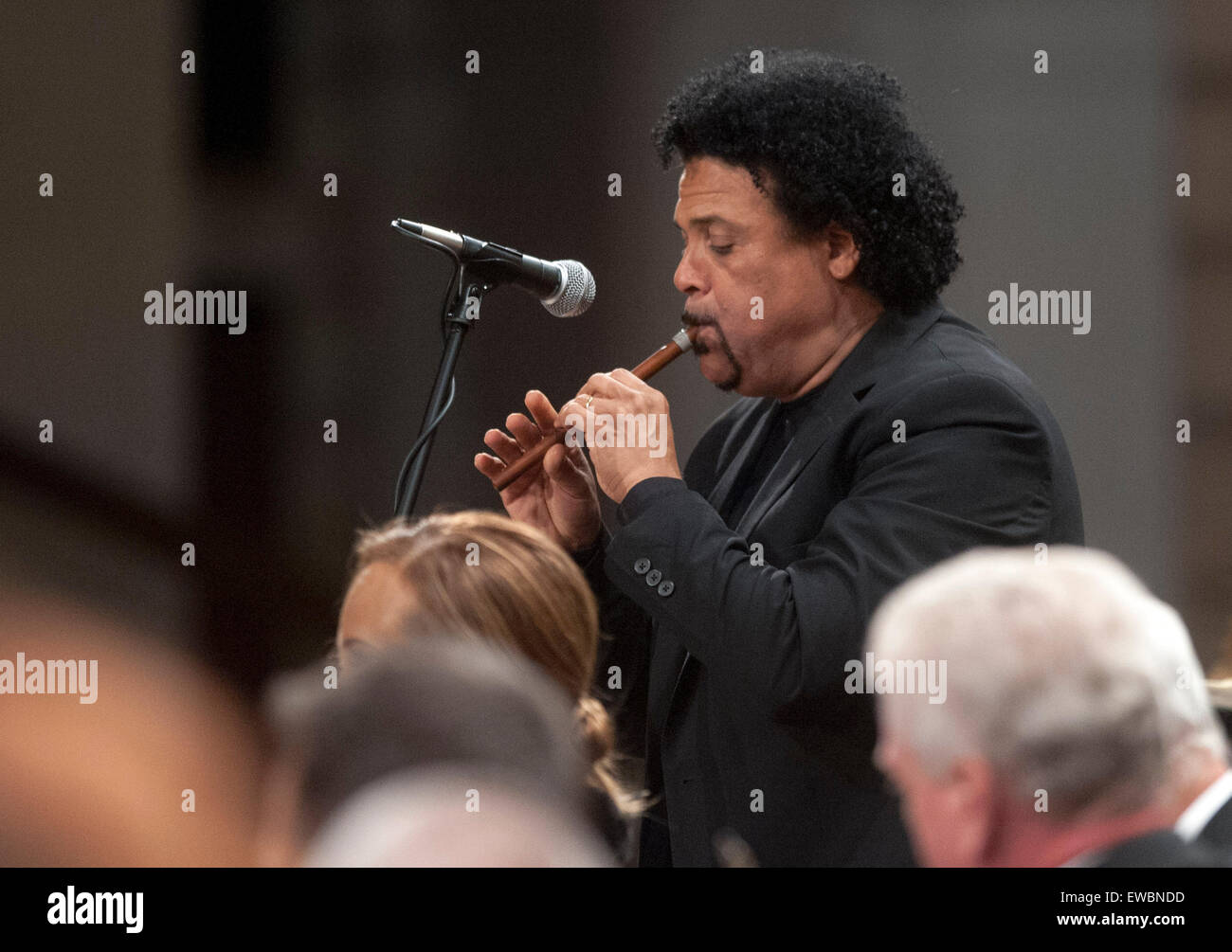 Litomysl, Czech Republic. 21st June, 2015. Venezuelan flautist Pedro ...