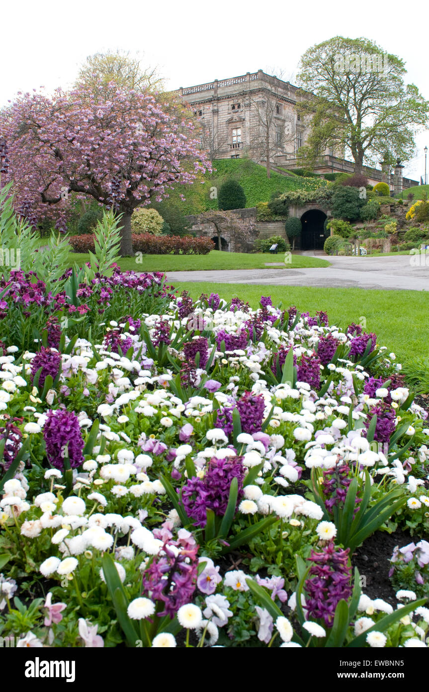 Spring at Nottingham Castle, Nottinghamshire England UK Stock Photo - Alamy
