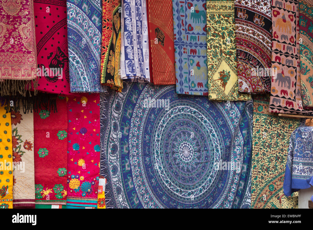 Cloth for display in a shop in Bhaktapur, Nepal Stock Photo - Alamy
