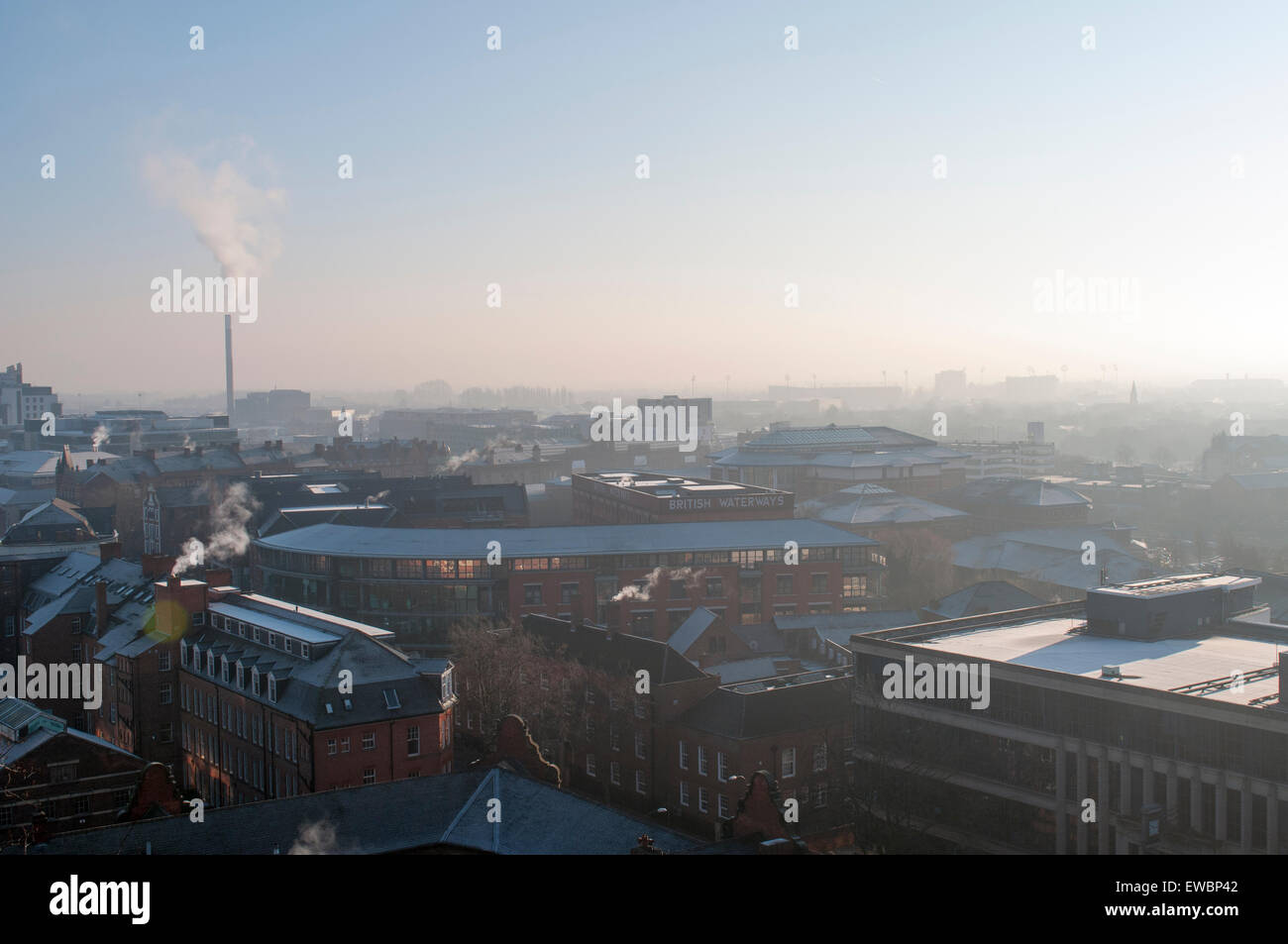 A view of the Nottingham City skyline from the terrace at Nottingham ...