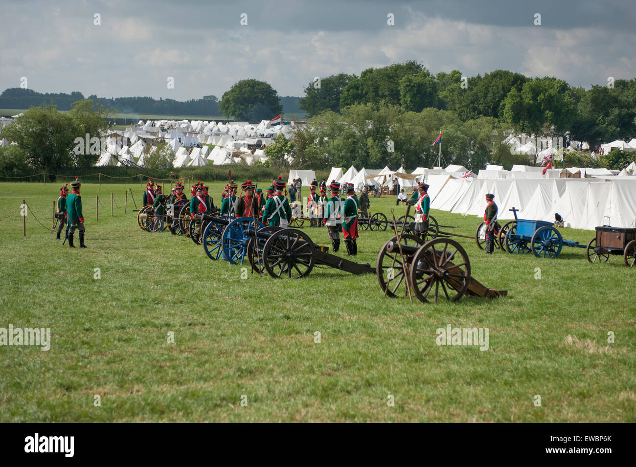 Spectacular reenactment of the Battle of Waterloo on the original ...