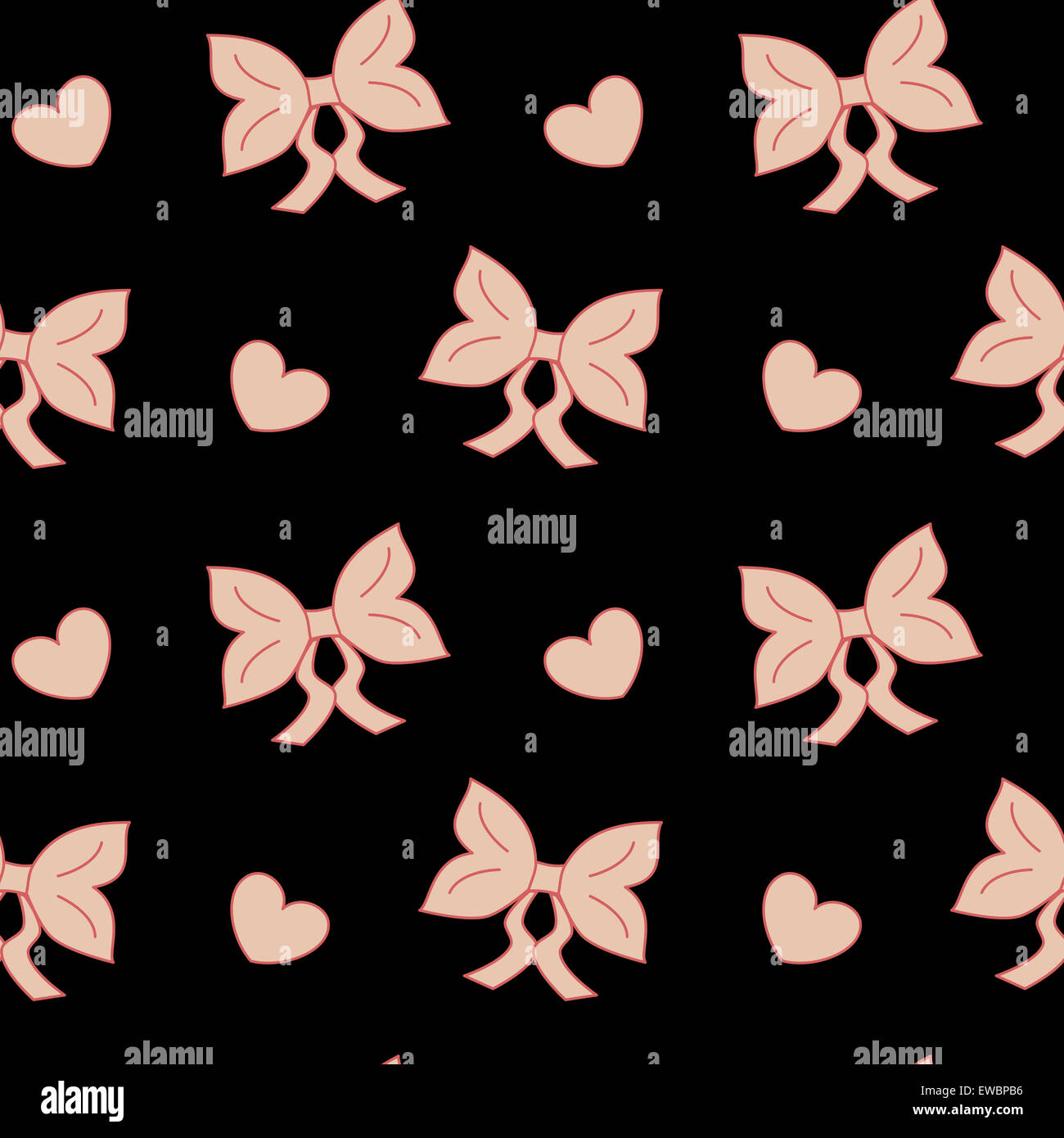 pastel pink bow ribbon cute seamless pattern Stock Photo - Alamy