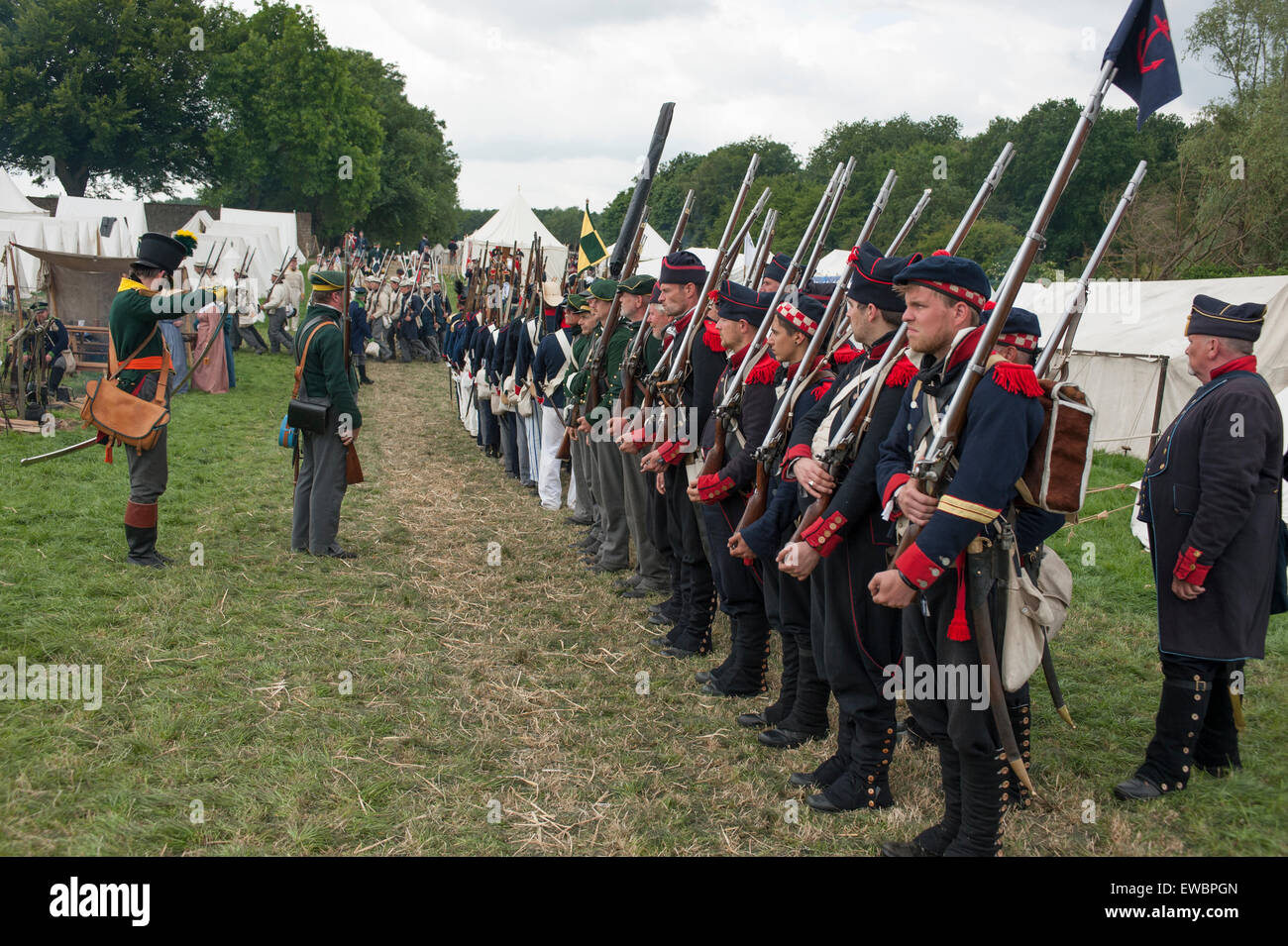 Spectacular reenactment of the Battle of Waterloo on the original ...