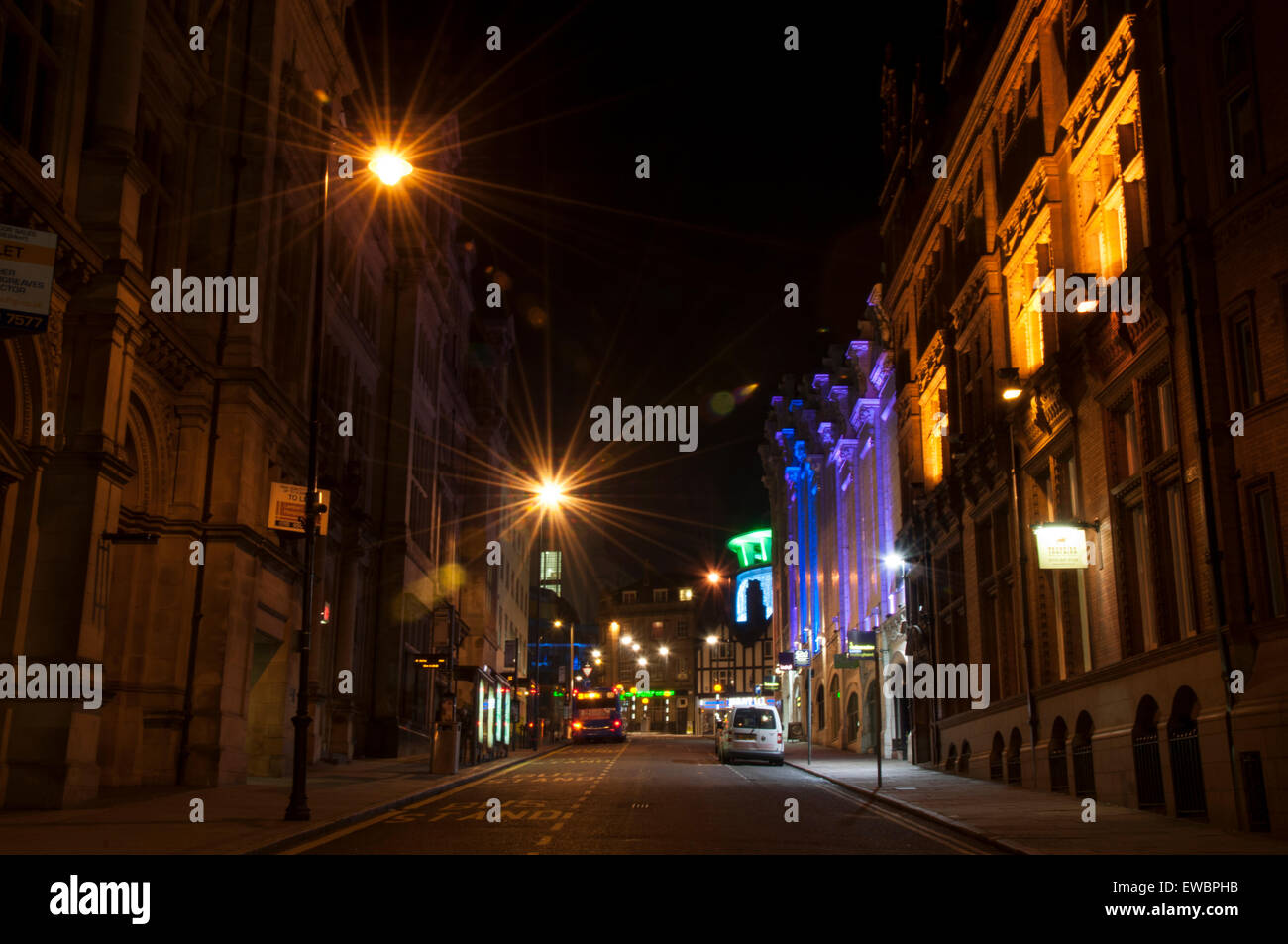 City Street Corner At Night