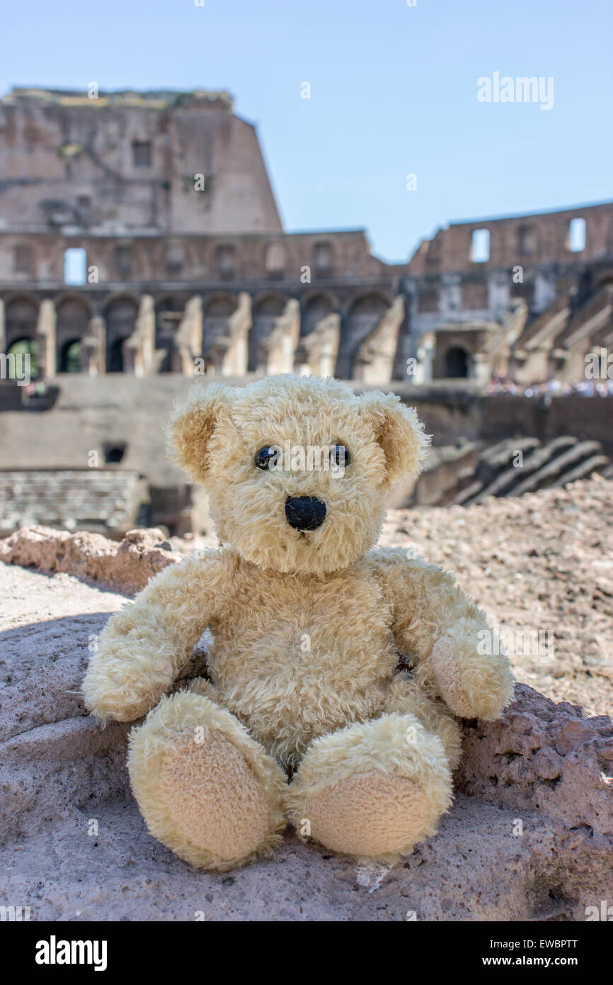 Teddy Bear in the Colosseum in Rome Stock Photo - Alamy