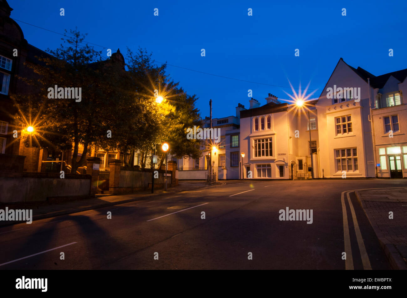 Nottingham City at night, Nottinghamshire England UK Stock Photo - Alamy