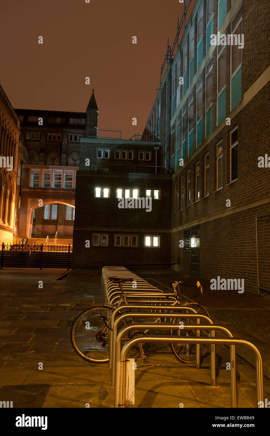 Shakespeare Street, Nottingham City at night, Nottinghamshire England ...