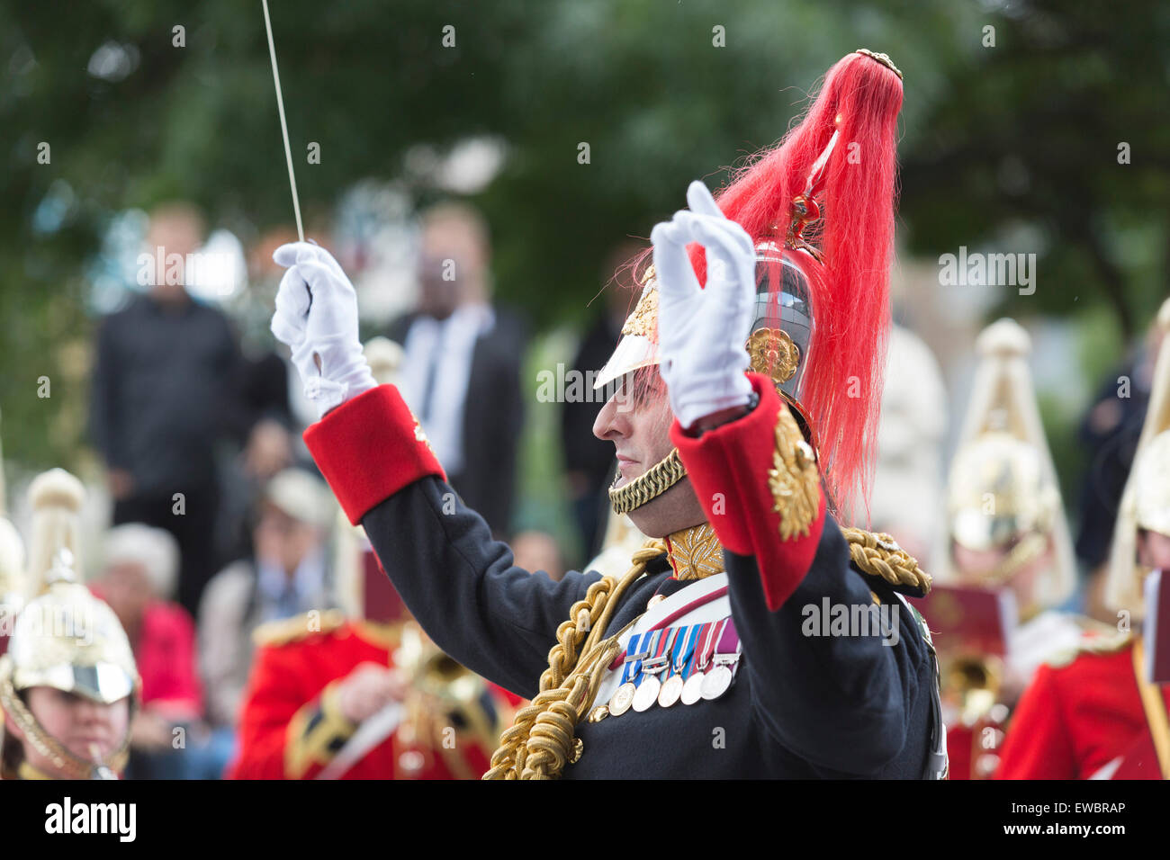 British army marching with a flag hi-res stock photography and images ...