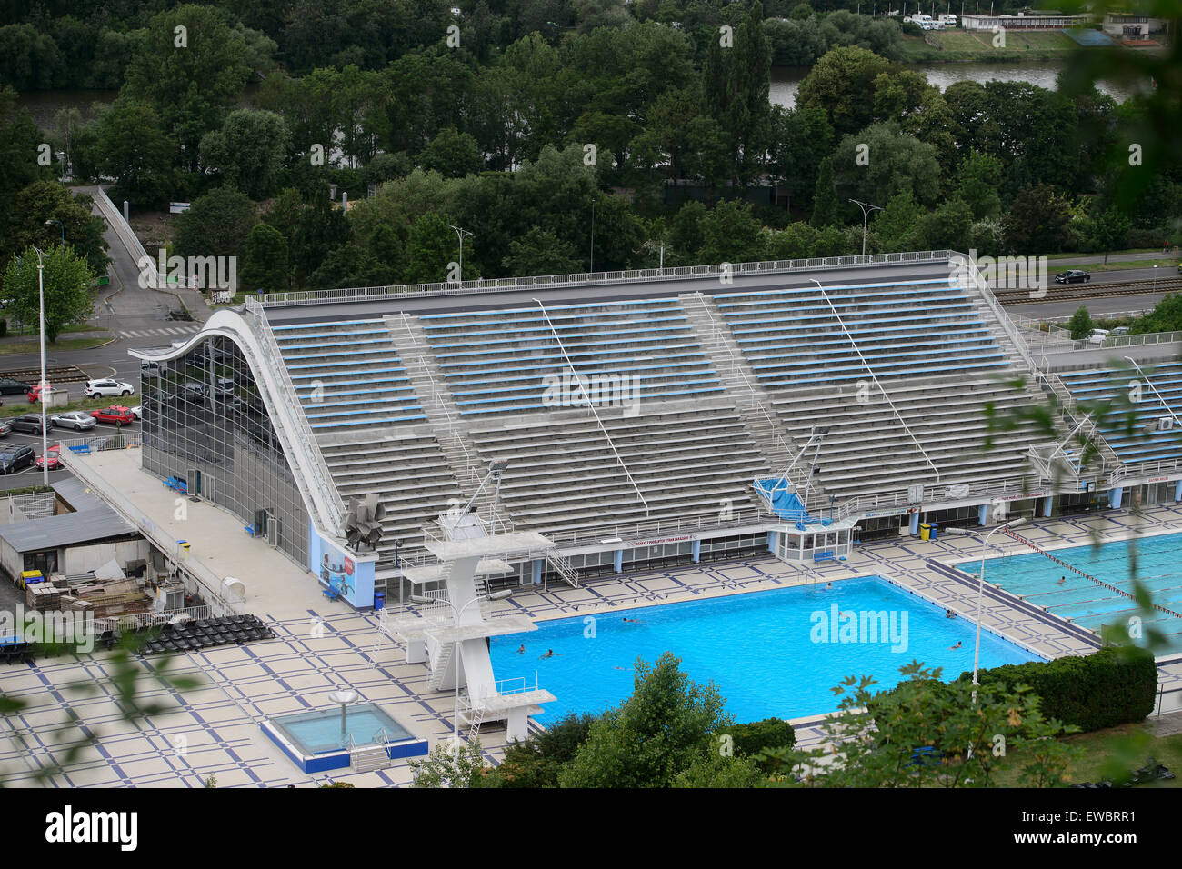 The Podoli Swimming Stadium in Prague, Czech Republic, June 19, 2015 ...