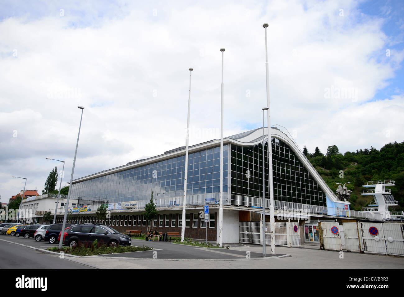 The Podoli Swimming Stadium in Prague, Czech Republic, June 19, 2015 ...