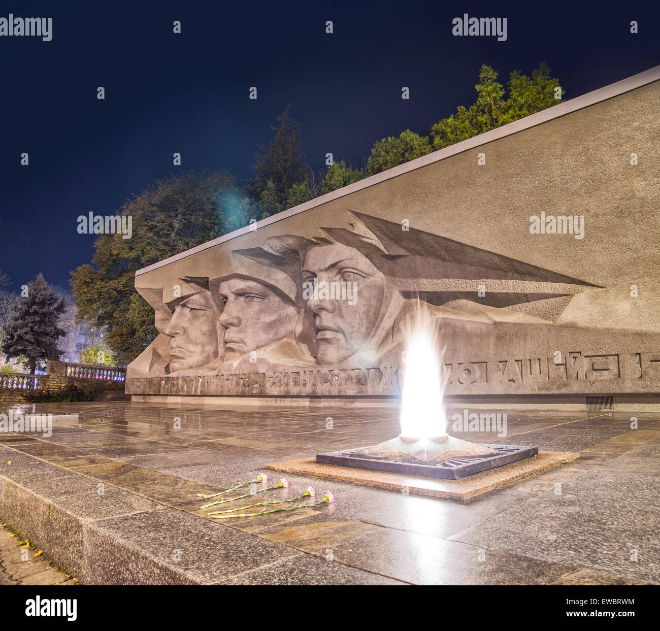 Soviet World War II war monument commemorating the Soviet resistance ...