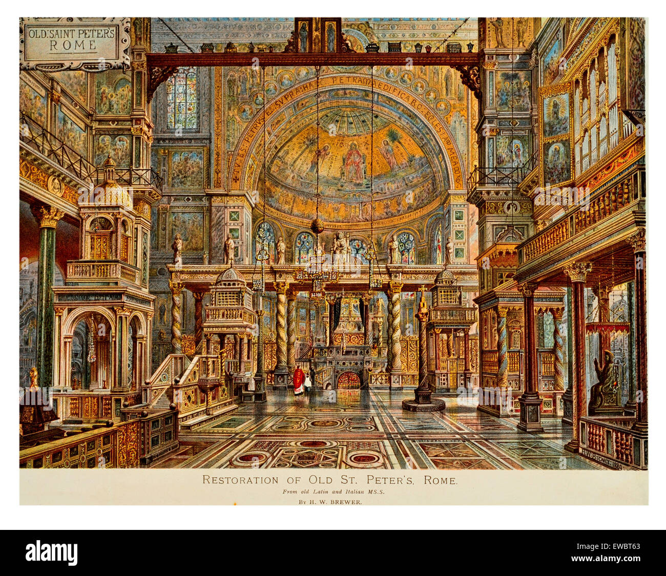 Old Saint Peters Rome Italy church catholic Stock Photo - Alamy