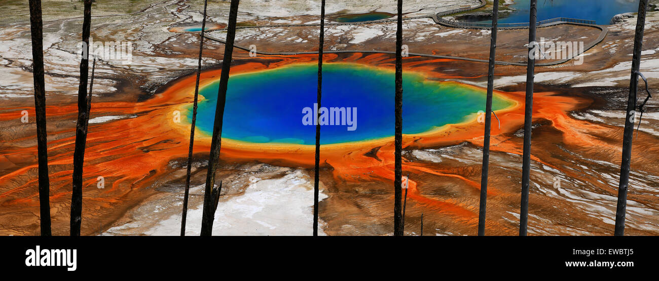 The Grand Prismatic Spring in Yellowstone National Park is the largest ...