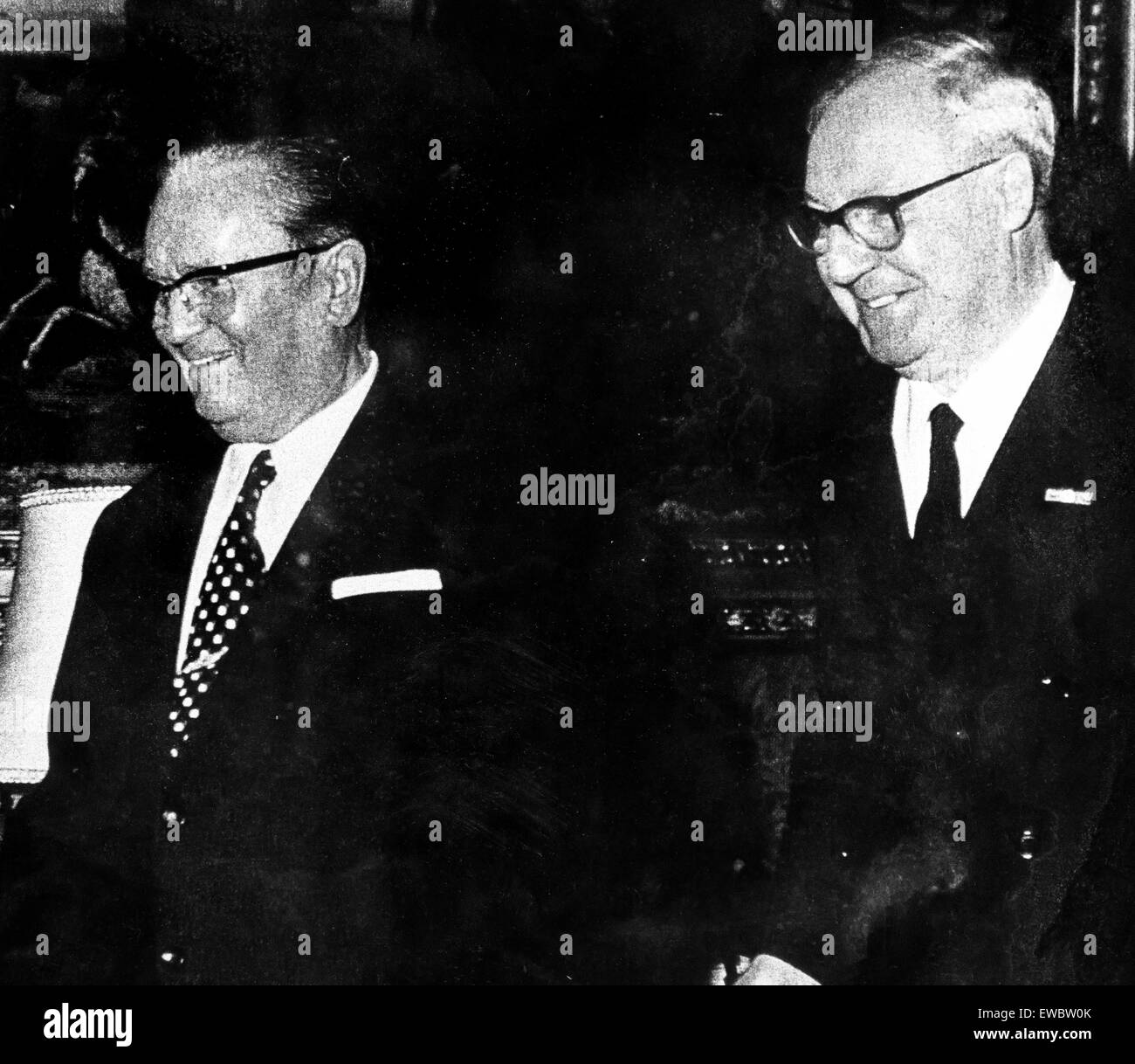 tito and giuseppe saragat,1969 Stock Photo - Alamy