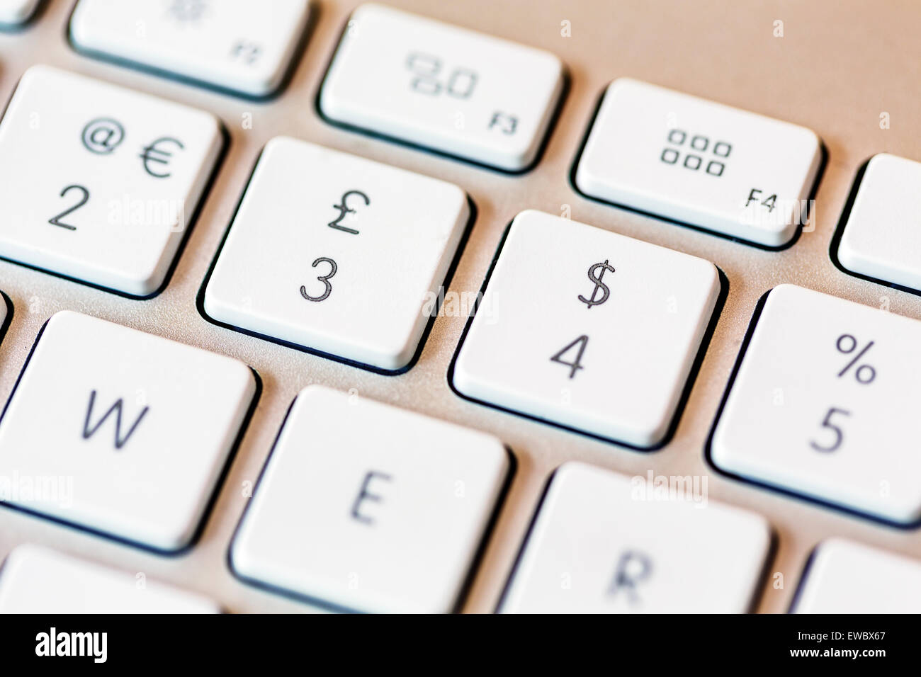 Euro Pound Dollar and Percent signs on a computer keyboard Stock Photo ...