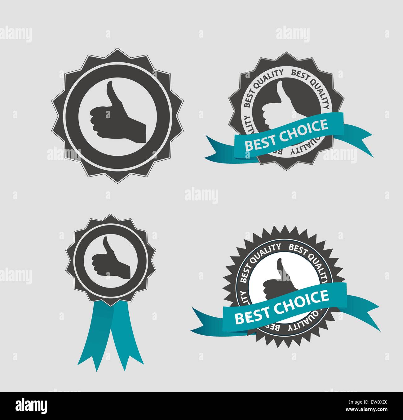 Vector Best Choice Label with Blue Ribbon Stock Vector Image & Art - Alamy